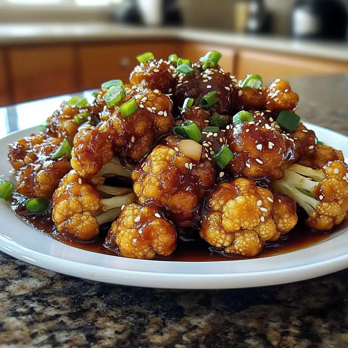 Easy Sticky Honey Garlic Cauliflower - A Delicious Vegetarian Treat