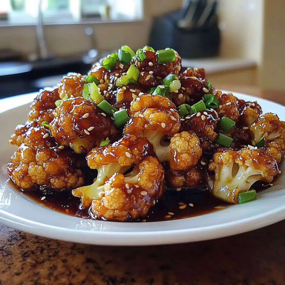 Easy Sticky Honey Garlic Cauliflower - A Delicious Vegetarian Treat
